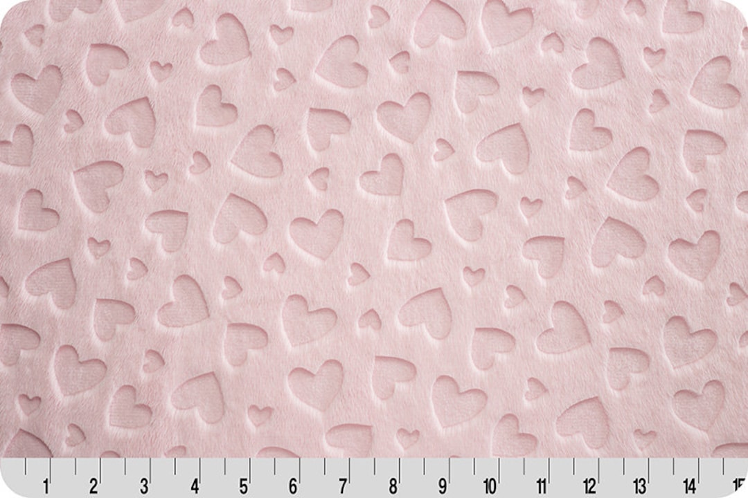 EMBOSSED HEART BLUSH Minky - Blush Heart Minky - Pink Shannon Cuddle ...