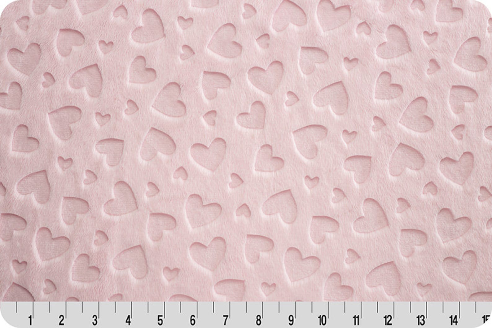 EMBOSSED HEART BLUSH Minky - Blush Heart Minky - Pink Shannon Cuddle ...