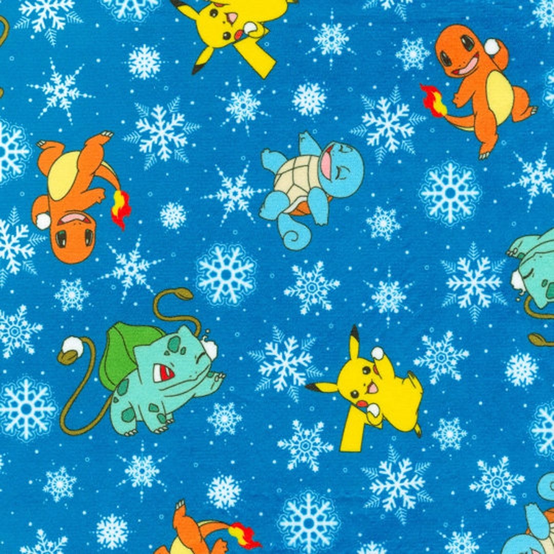 POKEMON MINKY FABRIC - Robert Kaufman Licensed Pokemon Minky Fabric ...