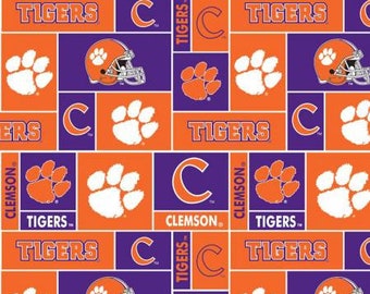Clemson Minky Fabric - Etsy