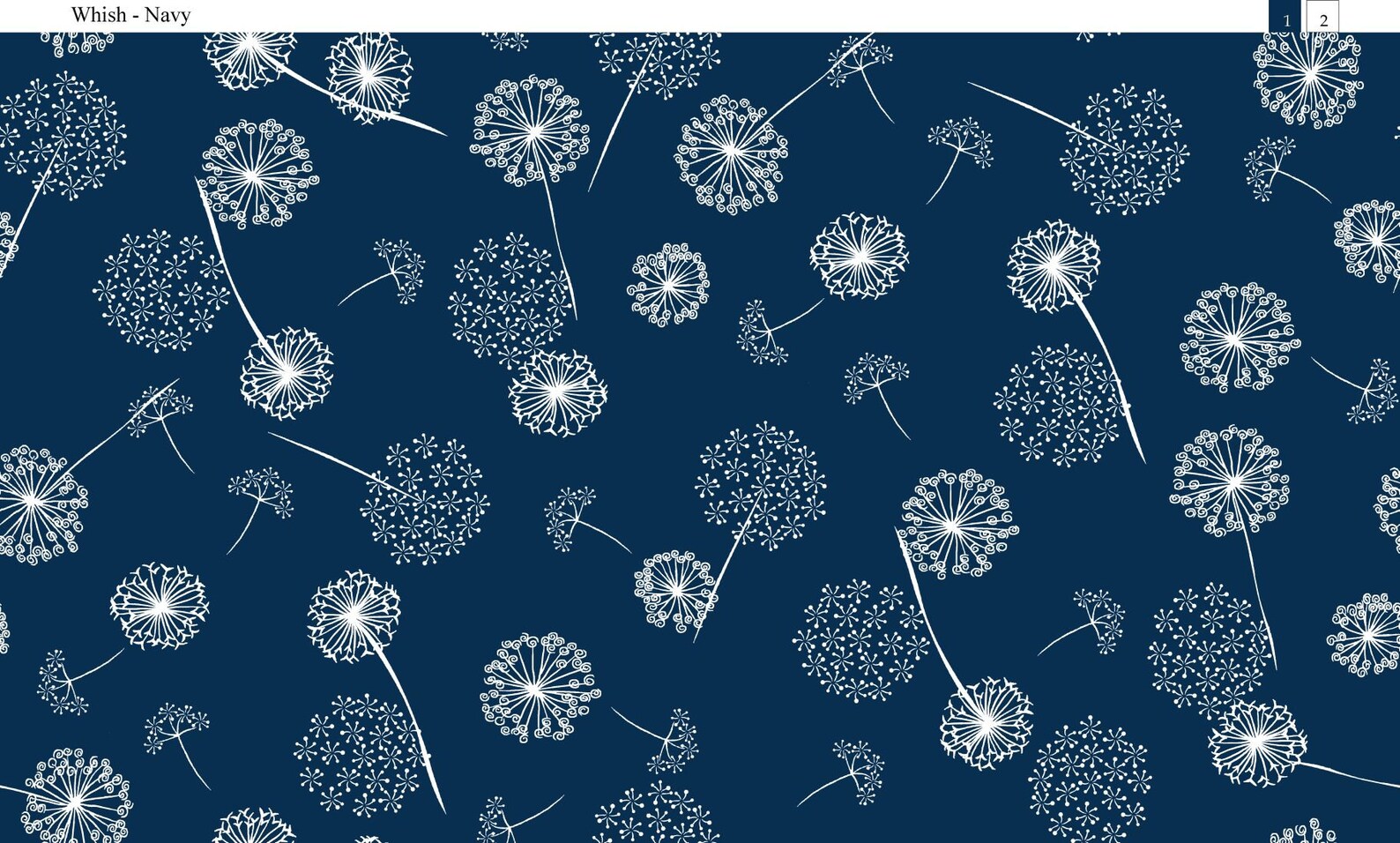 NAVY DANDELION MINKY Fabric - Shannon Cuddle Minky Whish Navy - Navy ...