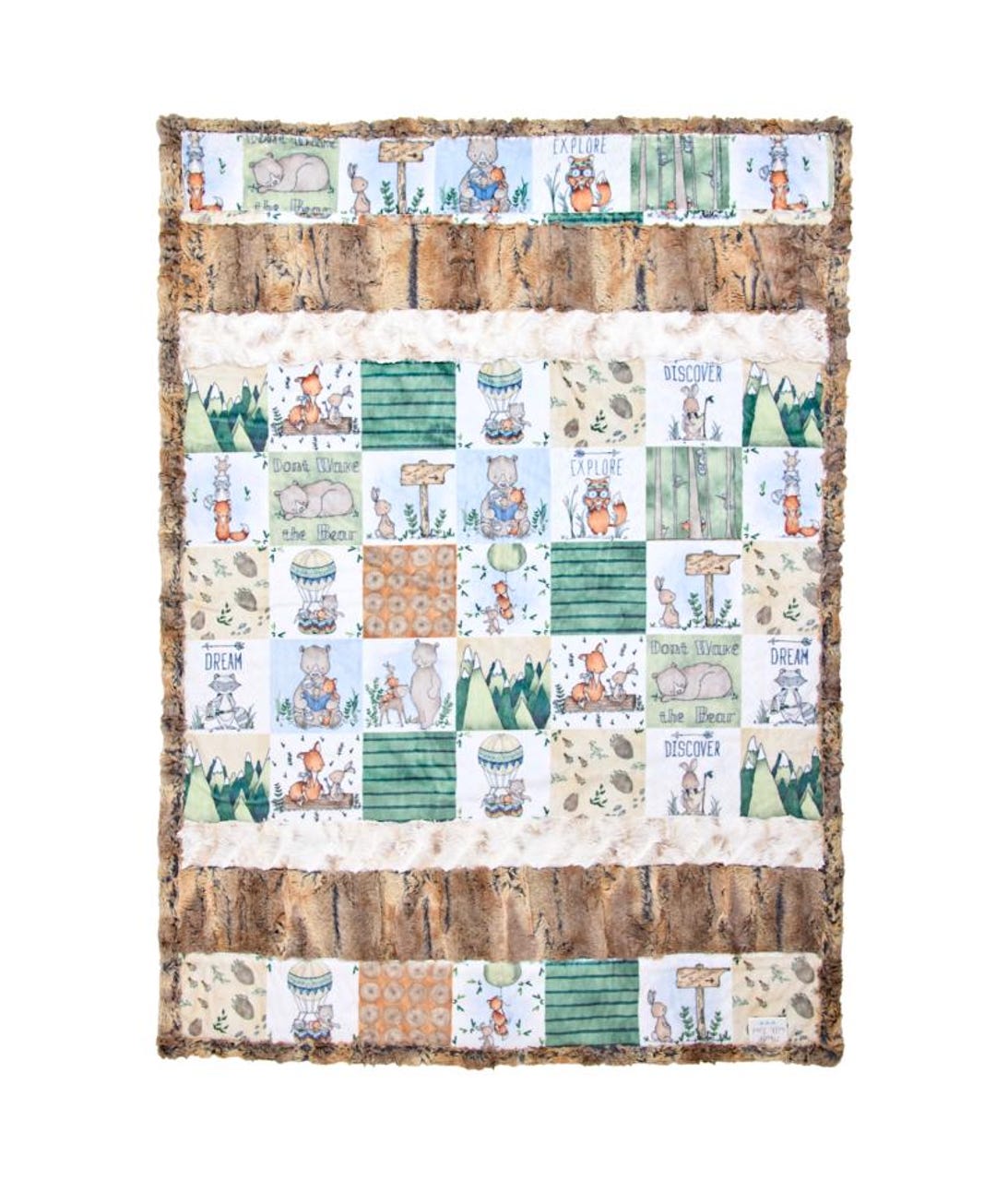 TIMBER GROVE KIT - 29"x41" Lullaby Kit - Tiny Tails Cuddle Minky Blanket Kit - Sweet Melody ...
