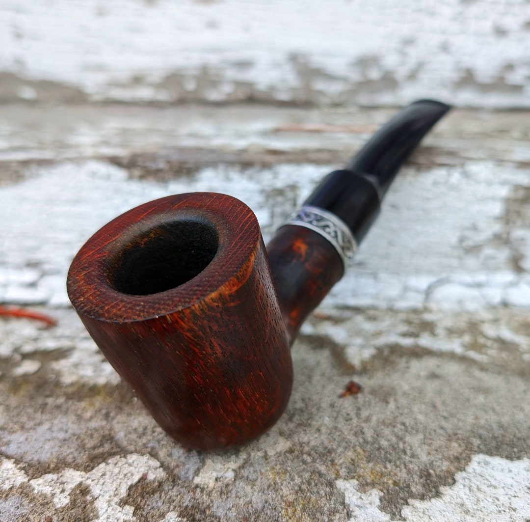 Billiard Tobacco Pipe With Saddle Bit and Shank Ring - Etsy