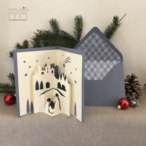 Nativity Pop-up Christmas Card - Etsy