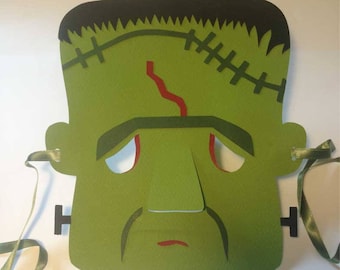 Halloween Mask Frankenstein Monster Printable PDF - Etsy