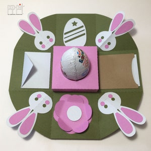 Rabbit Explosion Box easter Svg Silhouette Cameo Cricut - Etsy