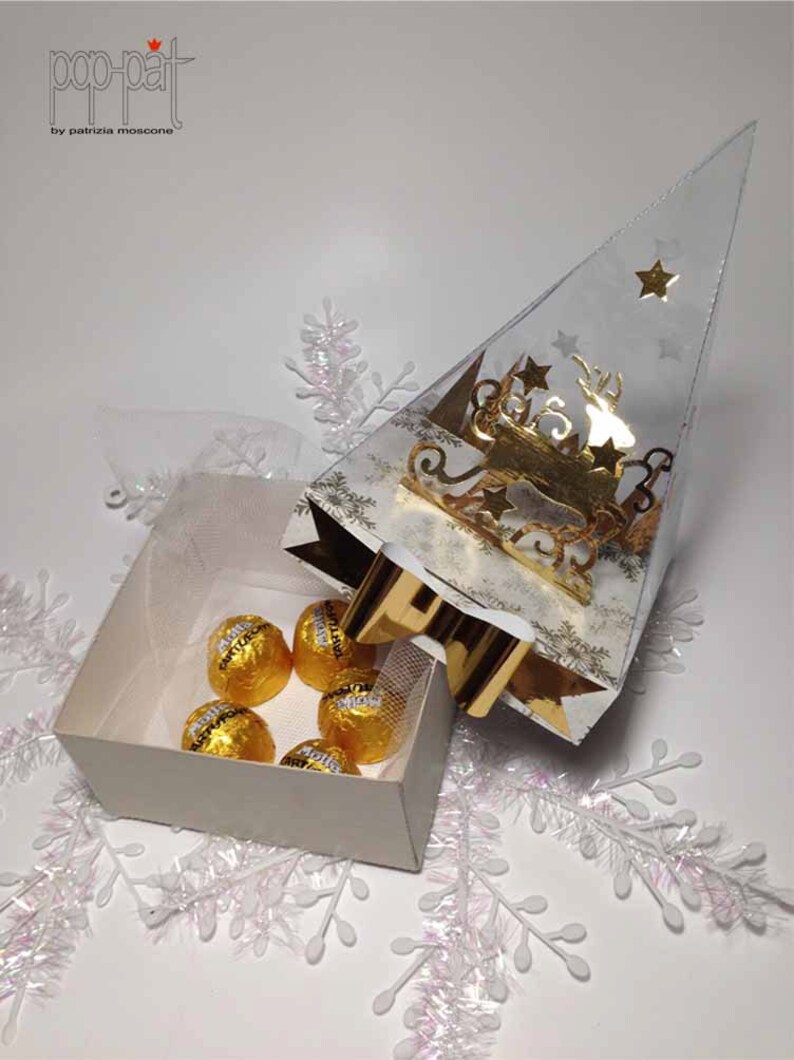 Reindeer Box Christmas Gift 3D SVG - Etsy UK