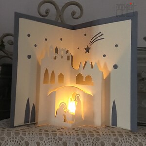 Nativity pop-up Christmas card | Etsy
