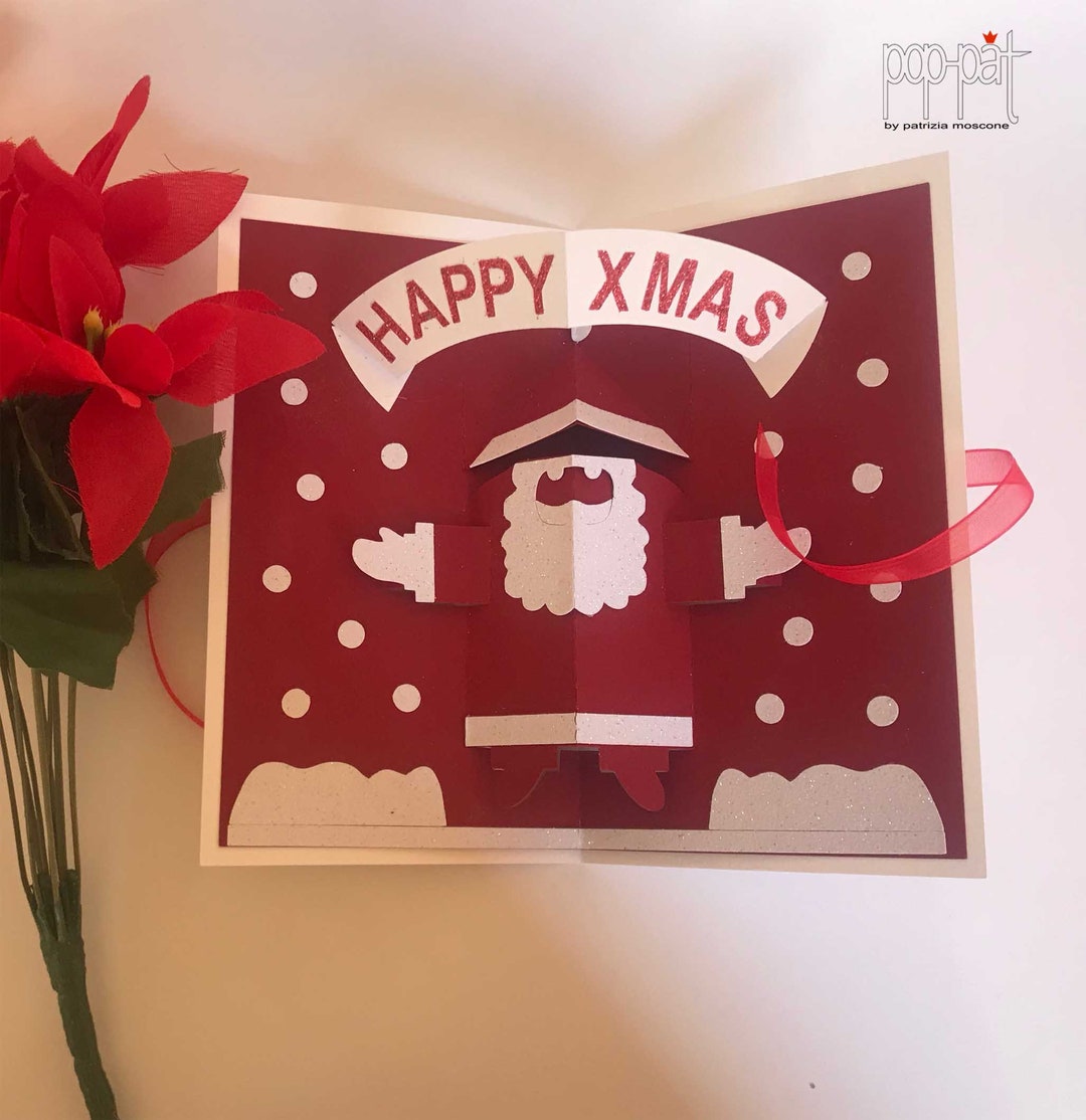 Santa Claus Pop-up - Christmas Card - Etsy