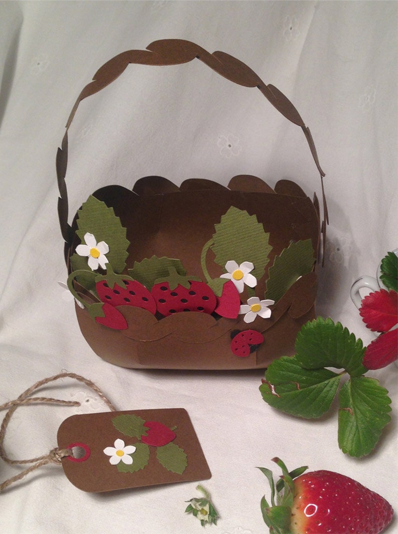 Strawberries Basket - 3D SVG - Easter - Etsy