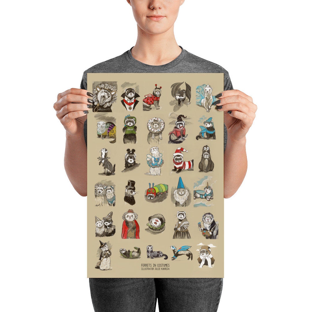 30 Ferrets in Costumes Poster - Etsy