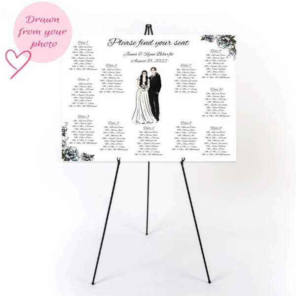 Wedding Seating Chart Illustration - Etsy