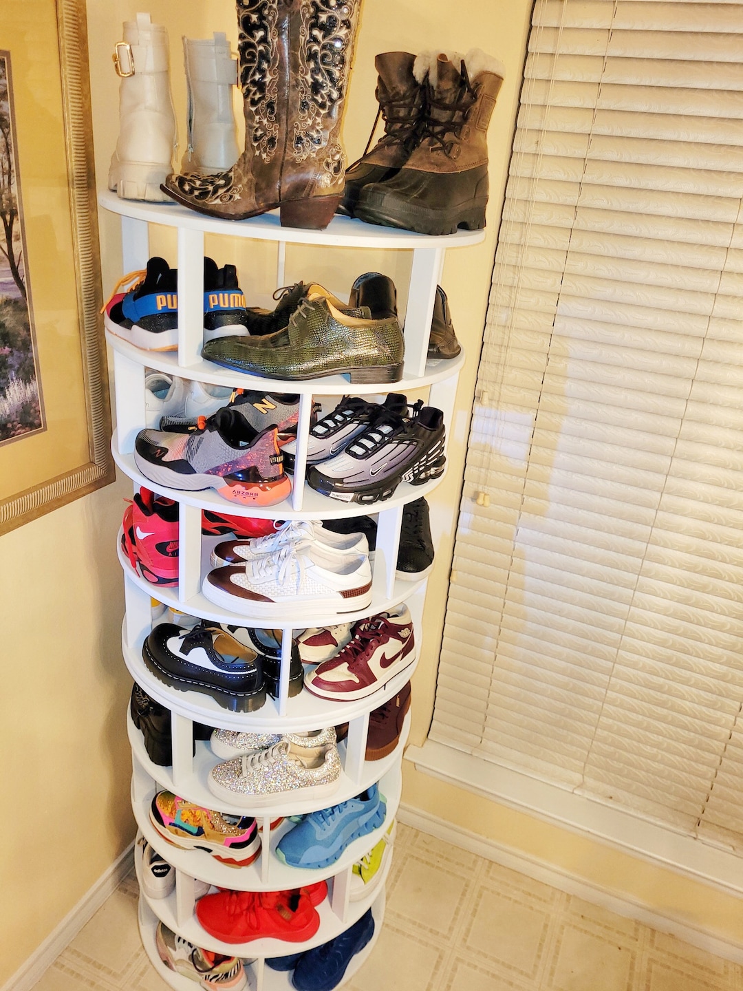 Large Spinning Shoe Rack 26 Inch - Etsy