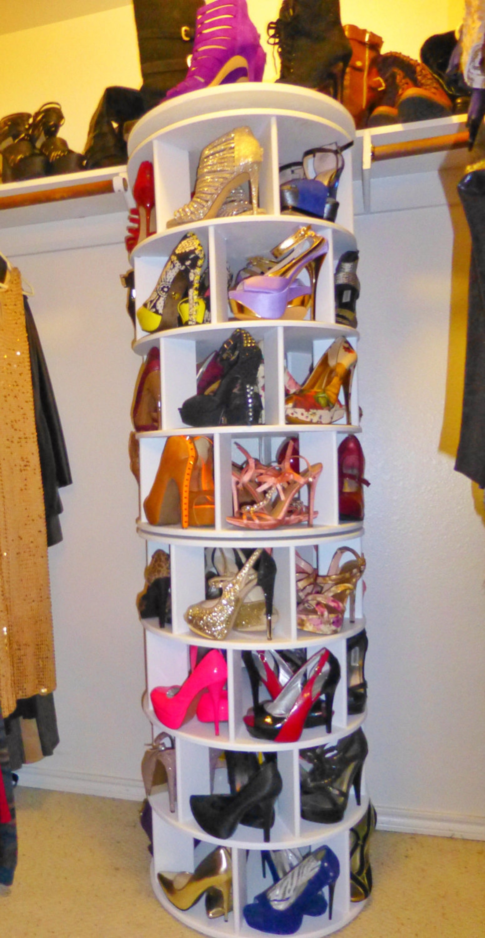Spinning Shoe Rack Closet Mod - Etsy