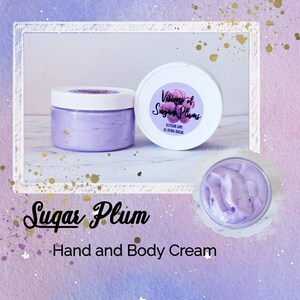 Natural Body Cream, Sugar Plum, Natural Hand Cream, Whipped Body Cream ...