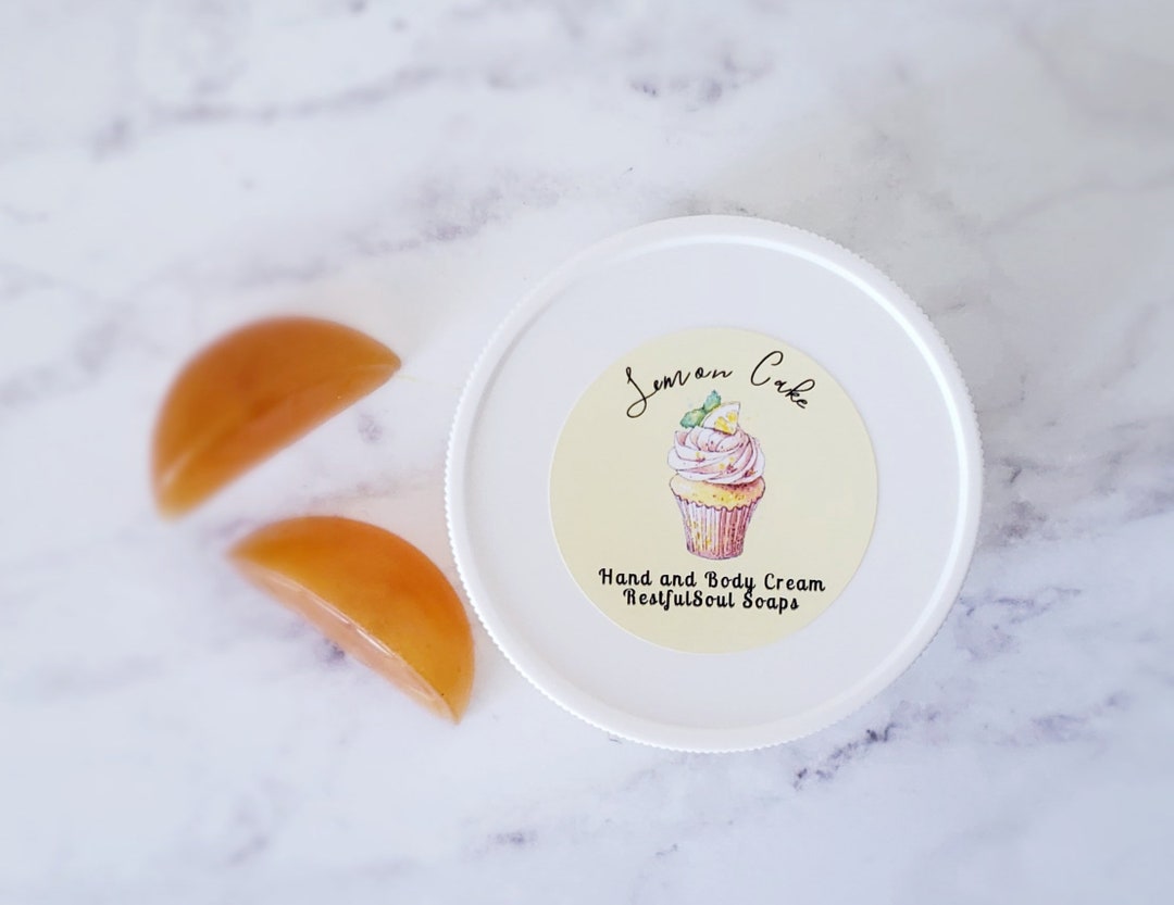 Lemon Cake Body Cream, Lemon Natural Body Lotion, Body Butter, Body ...