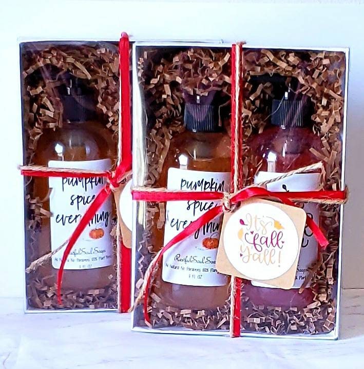 Hand Soap Gift Set, Fall Soap Gift, Liquid Hand Soap, Fall Scented Soap ...