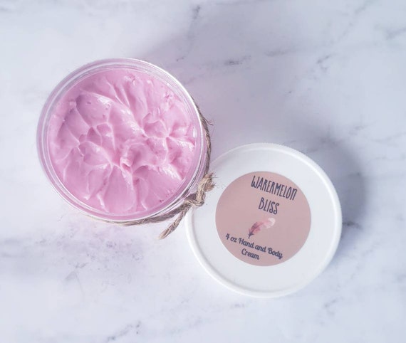 Hand and Body Cream WATERMELON Gift for Her Natural Body - Etsy