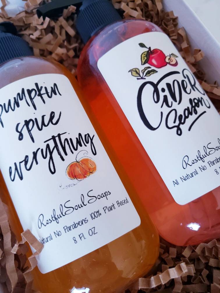 Hand Soap Gift Set Fall Soap Gift Liquid Hand Soap Fall | Etsy