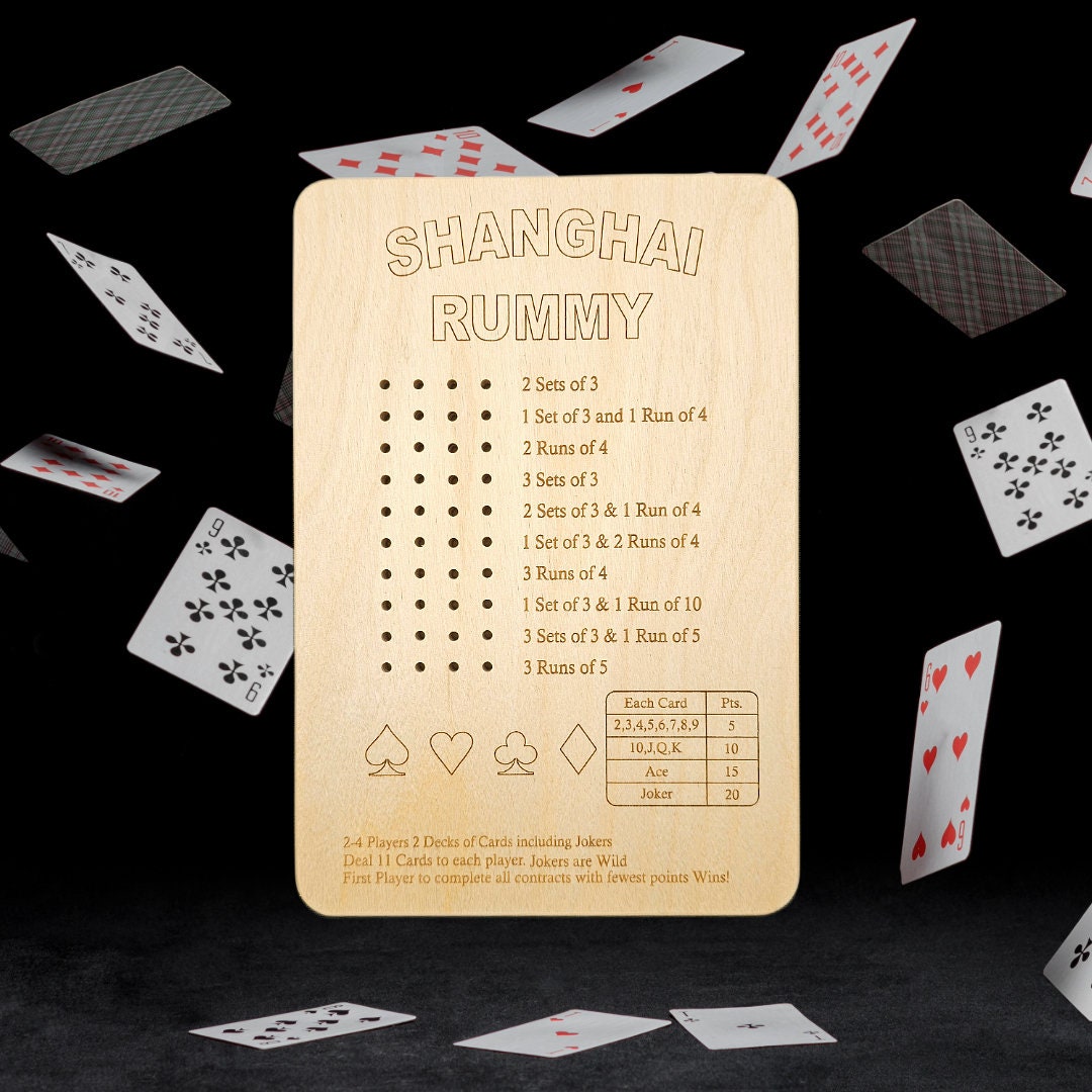 Shanghai Rummy Wood Gameboard. - Etsy