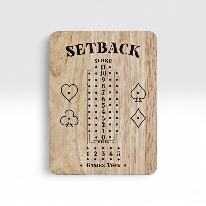 Setback/pitch Card Game Wooden Table Top Score Keeper Board. - Etsy