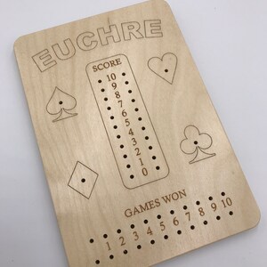 Euchre Wood Score Board. - Etsy