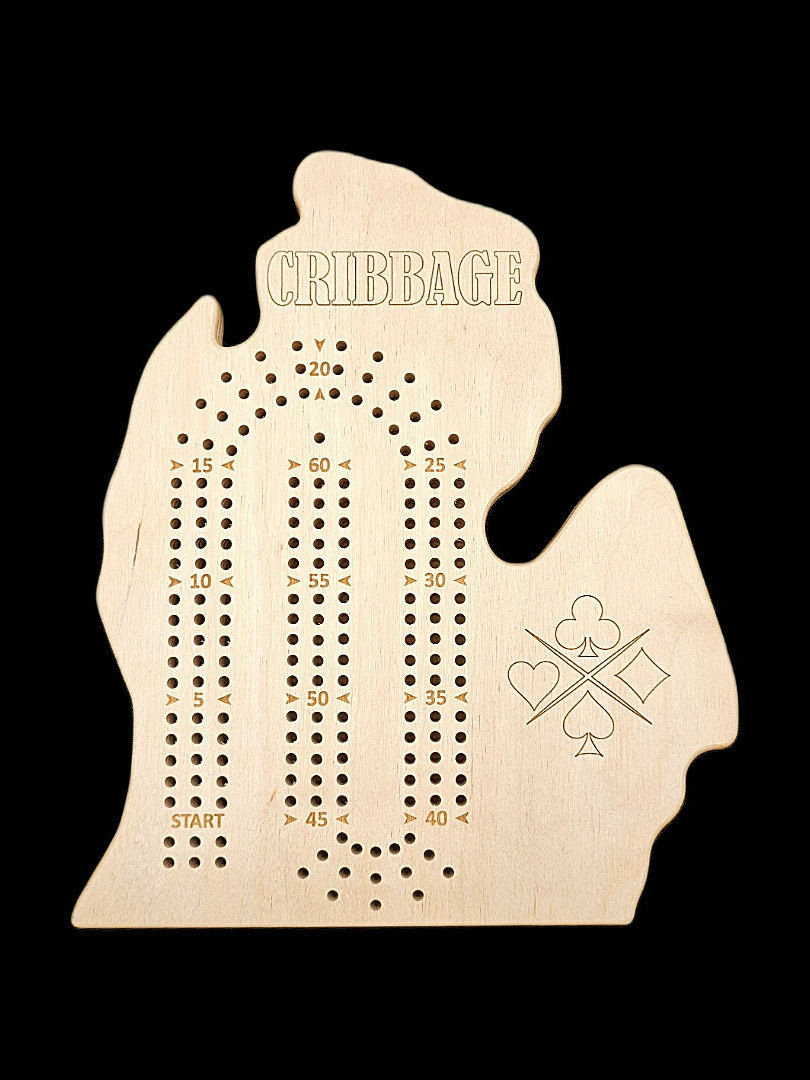 Cribbage Michigan LP Gameboard. - Etsy