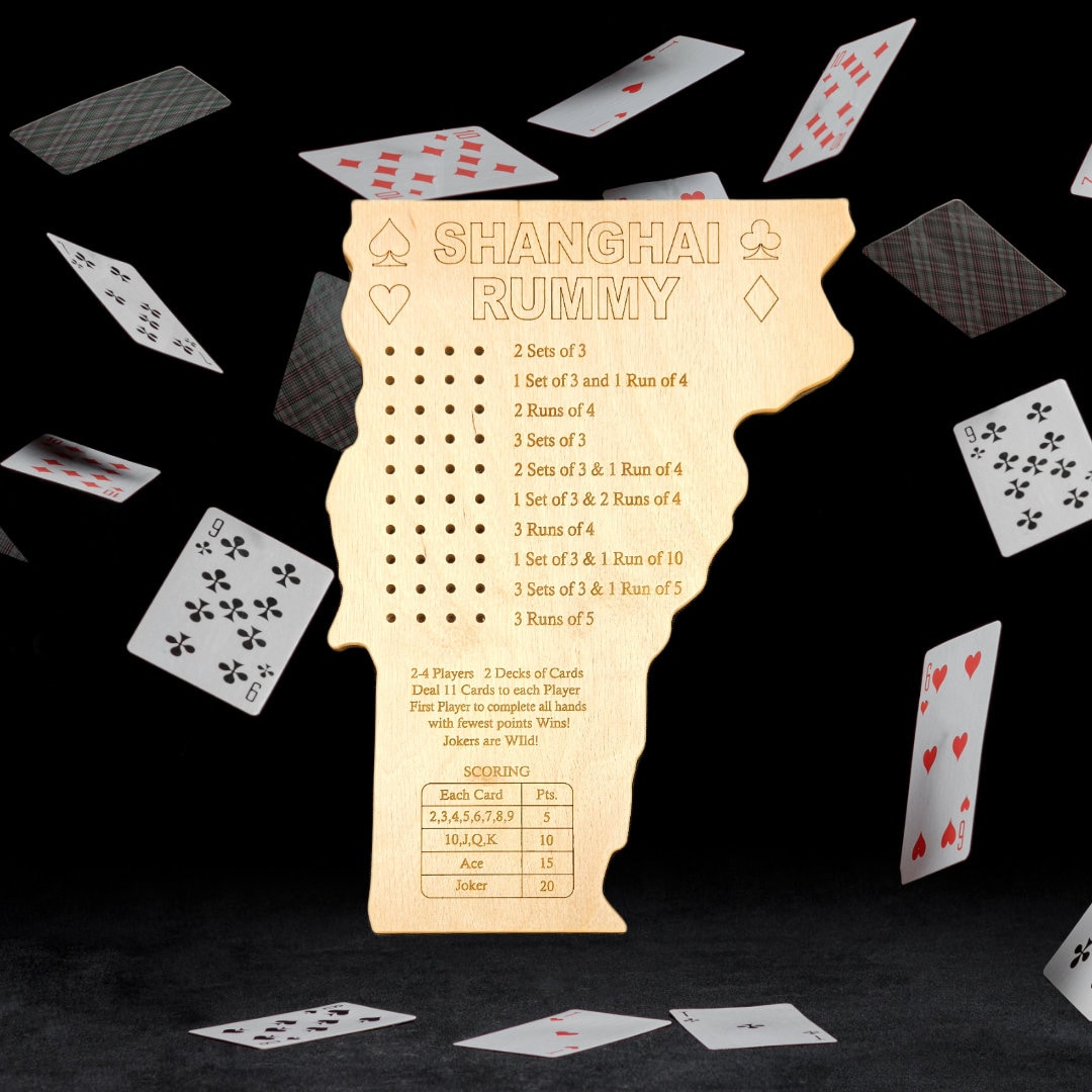 Vermont Shanghai Rummy Gameboard. - Etsy