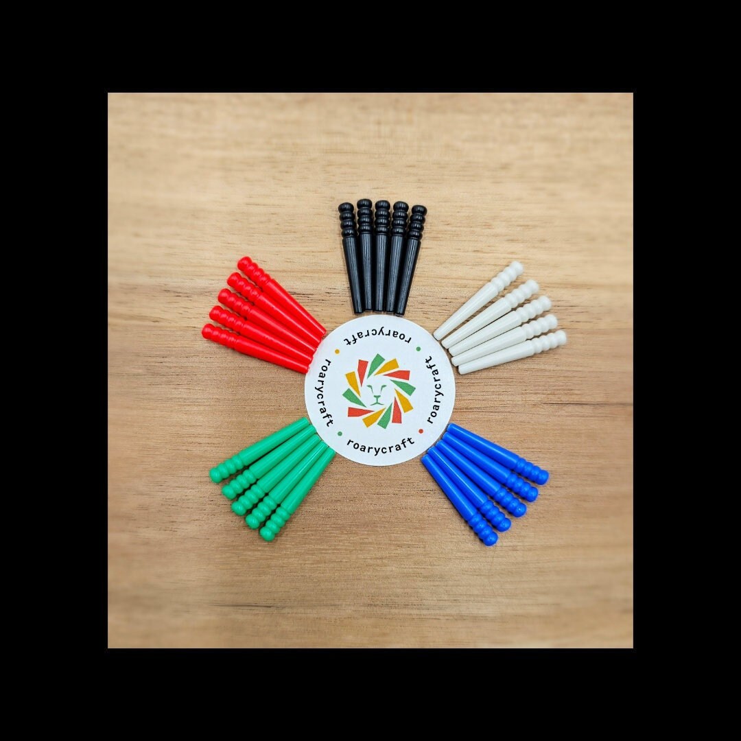 Plastic Marking Pegs. Replacement Colored Cribbage Gameboard Peg Set ...