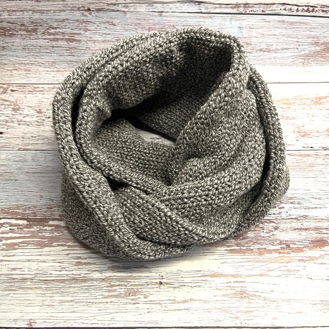 Knitted Man Infinity Scarf / Loop Scarf / Unisex Long Scarf / Men's ...