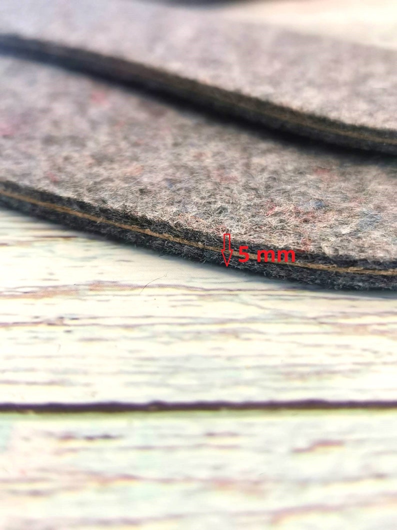 Moisture Repellant Vegan Suitable Felted Sole / Retaining / Warm Sole ...