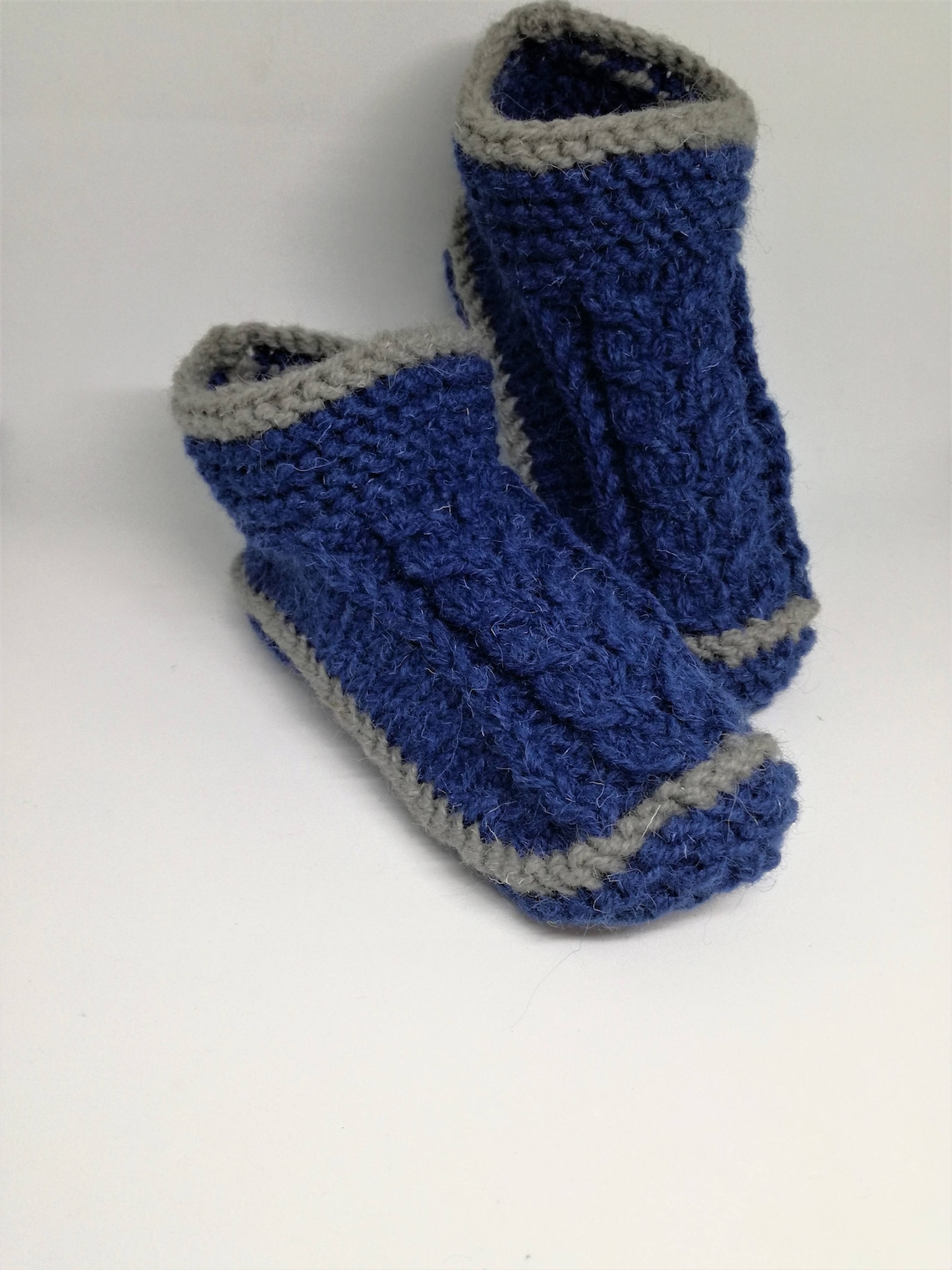 Knit Slippers for Men/men Slippers With Double Sole /men Slipper Boots ...