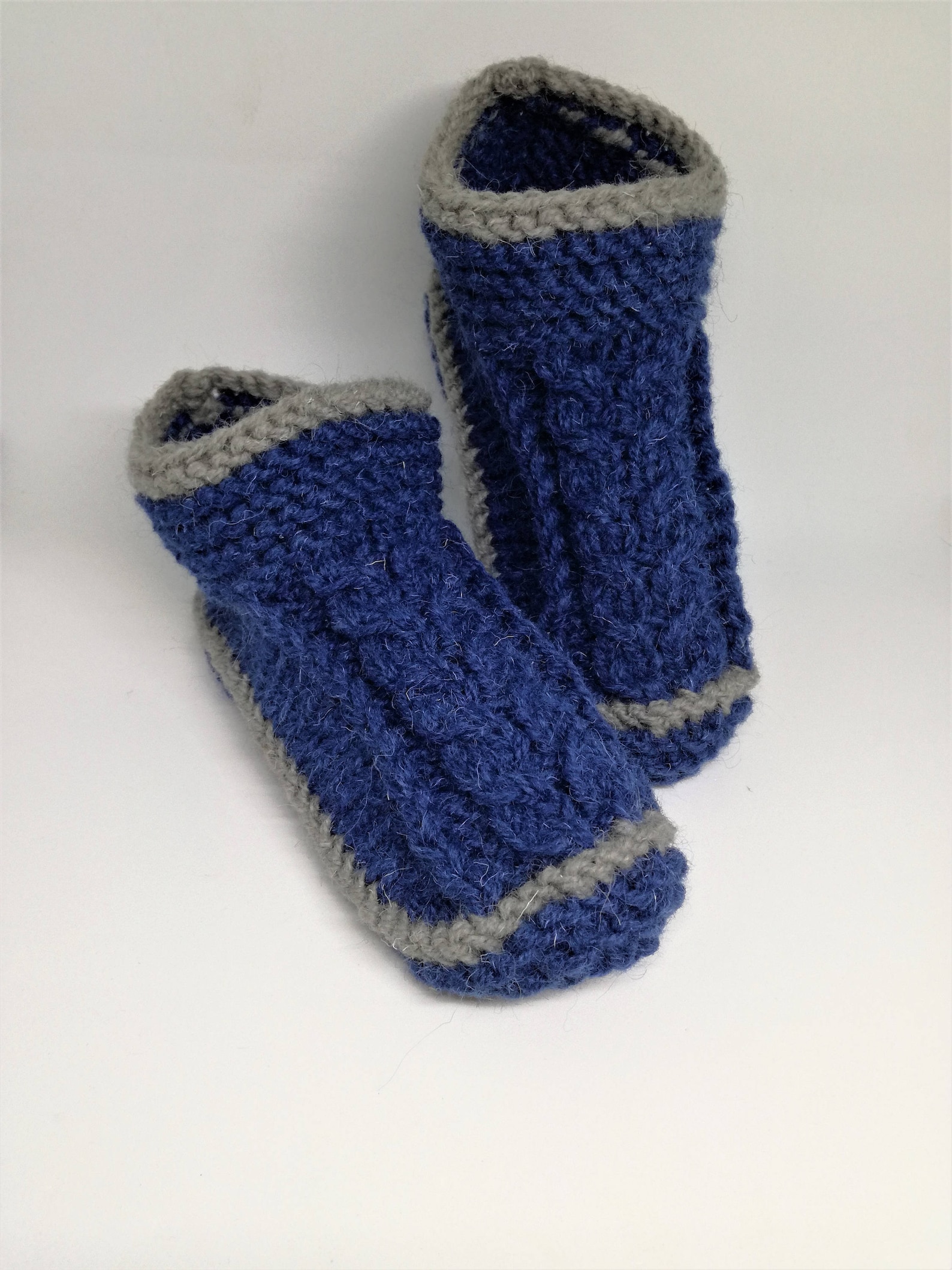 Knit Slippers for Men/men Slippers With Double Sole /men Slipper Boots ...