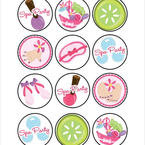 Nail Polish Cupcake Toppers Spa Birthday Party Food Pick - Etsy