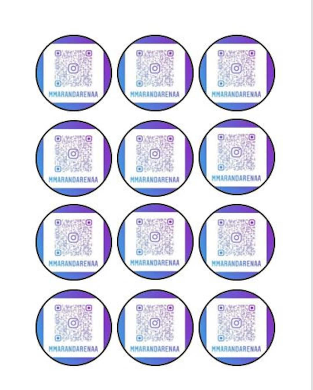 Edible QR Code Cupcake Cookie Toppers - Etsy