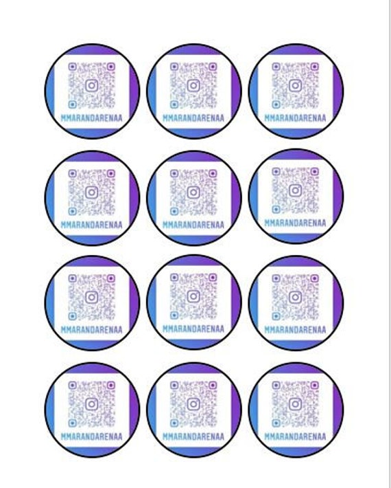 Edible QR Code Cupcake Cookie Toppers - Etsy