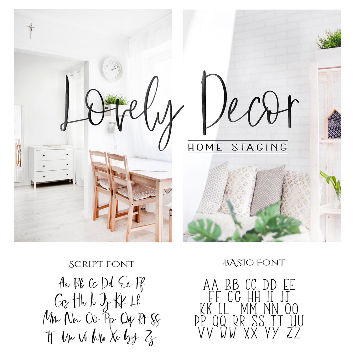 Hand calligraphy logo text only logo design premade logo | Etsy