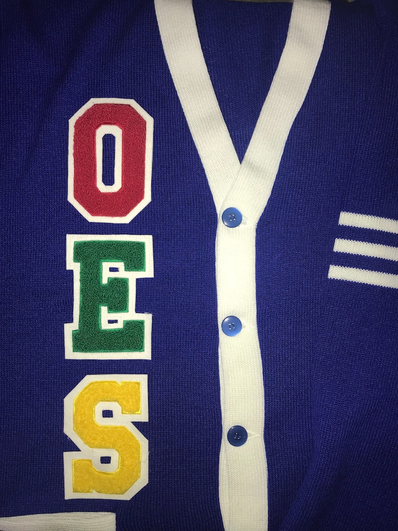Old School Letter OES Eastern Star Cardigan - Etsy