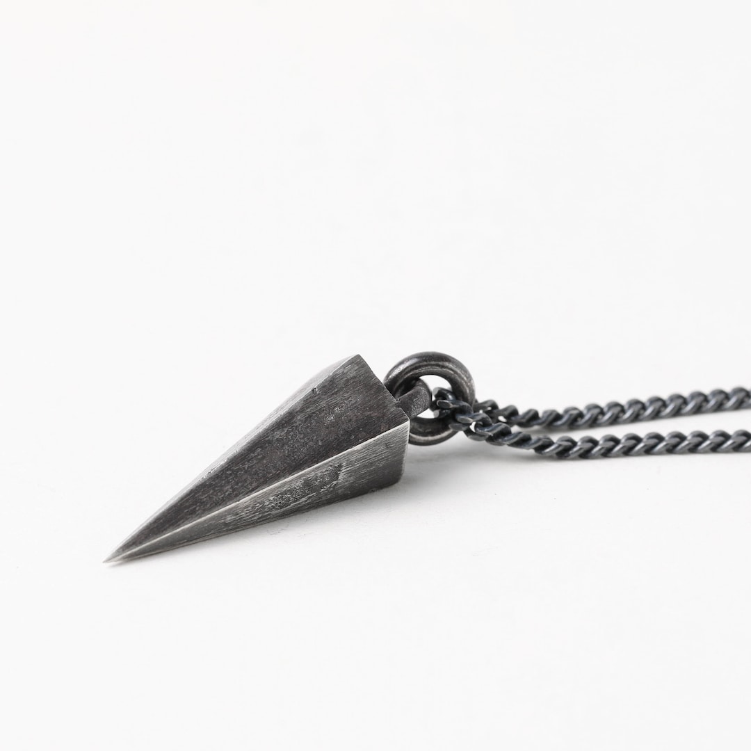 Men's Necklace Pyramid Pendulum Pendant Handmade in Sterling Silver - Etsy