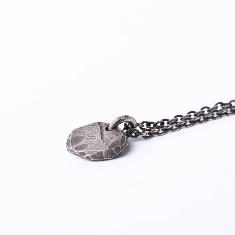 Mens Necklace Stone Pendant Handmade in Sterling Silver - Etsy