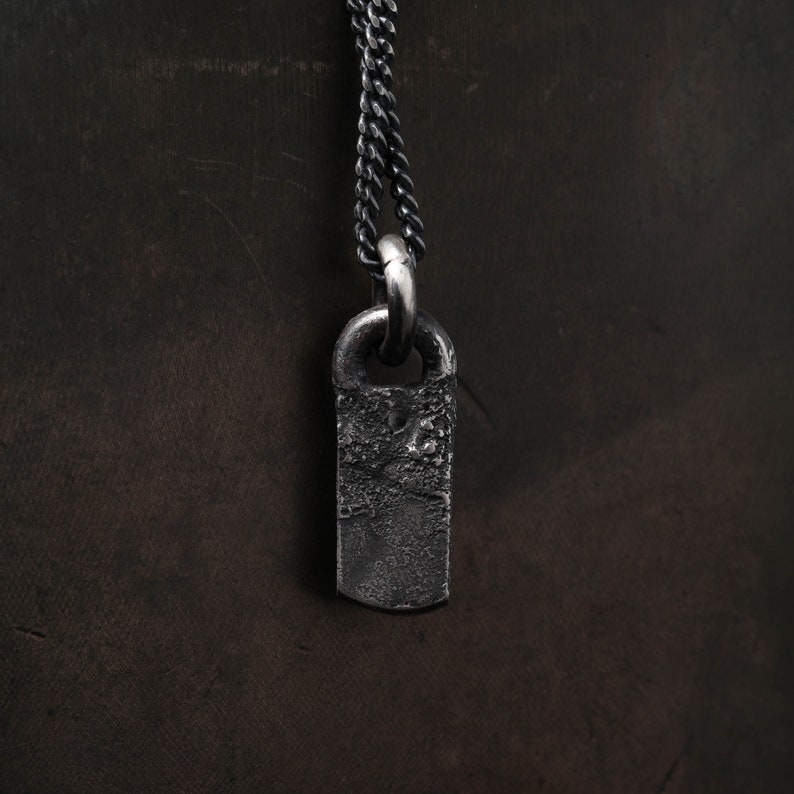 Man Necklace Rustic Tag Medieval Pendant Handmade Custom Initials ...