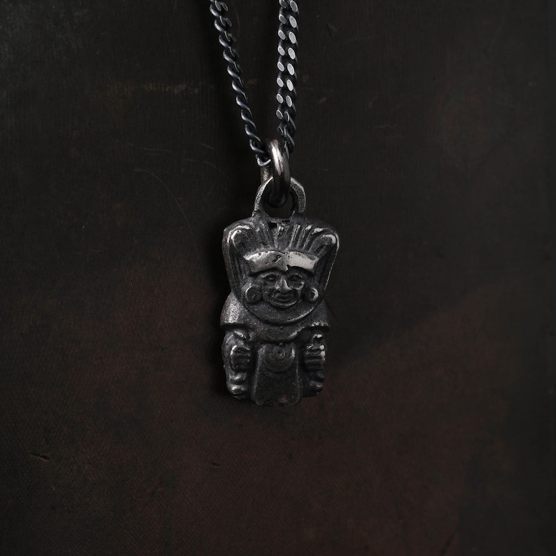 Men's Necklace Aztec Shaman Man Pendant Tribal Mask Pendant - Etsy