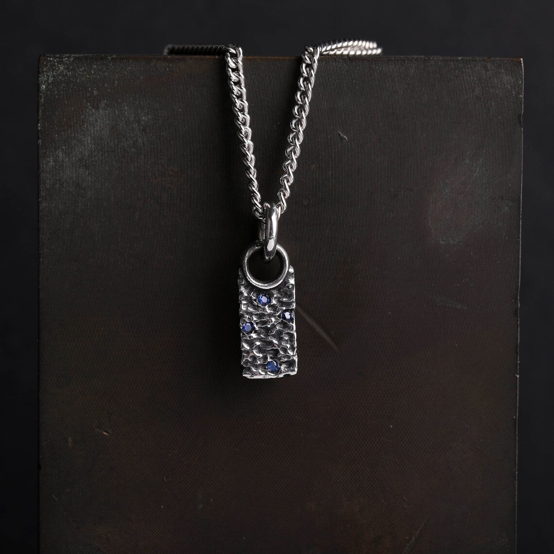 Mens Necklace Crux Southern Cross Constellation Sapphire Pendant for ...