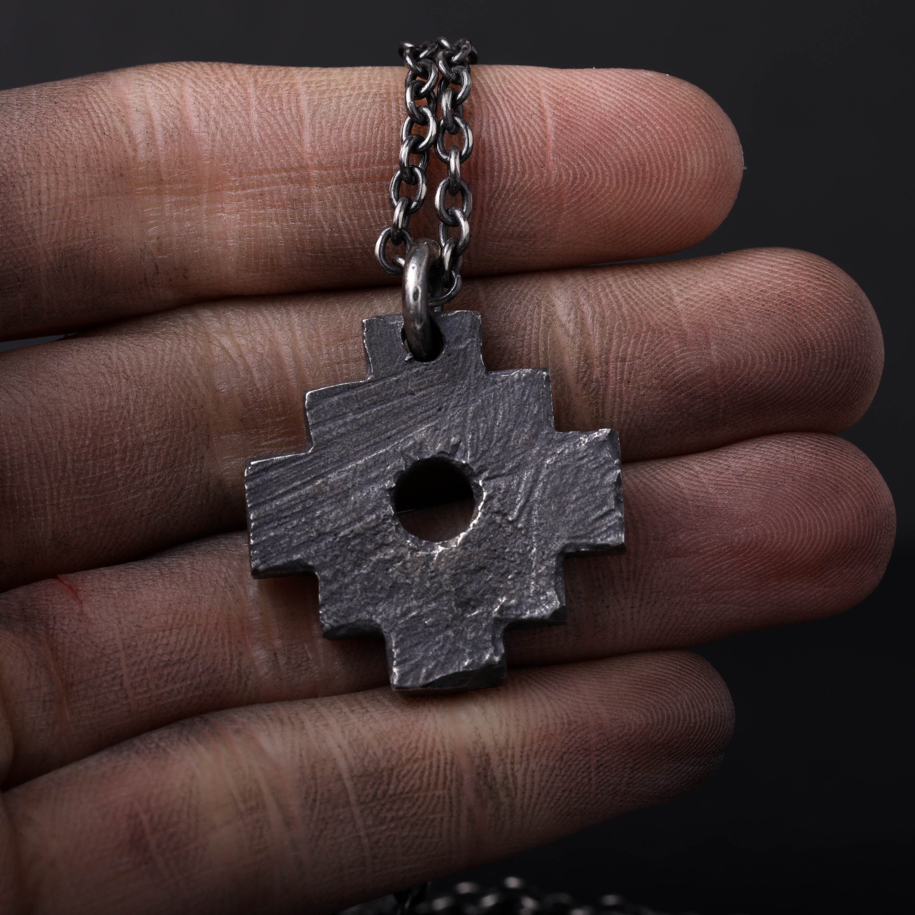 Chakana/inca cross silver chain - munimoro.gob.pe