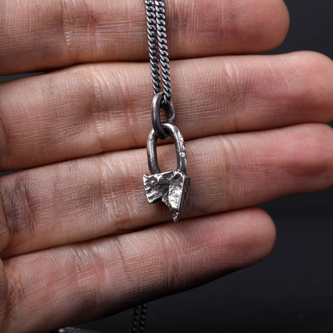 Mens Necklace Mountain Top Pendant for Men in Sterling Silver - Etsy