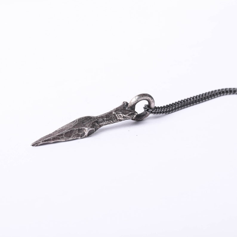 Mens Necklace Dagger Knife Pendant in Sterling Silver 925 | Etsy