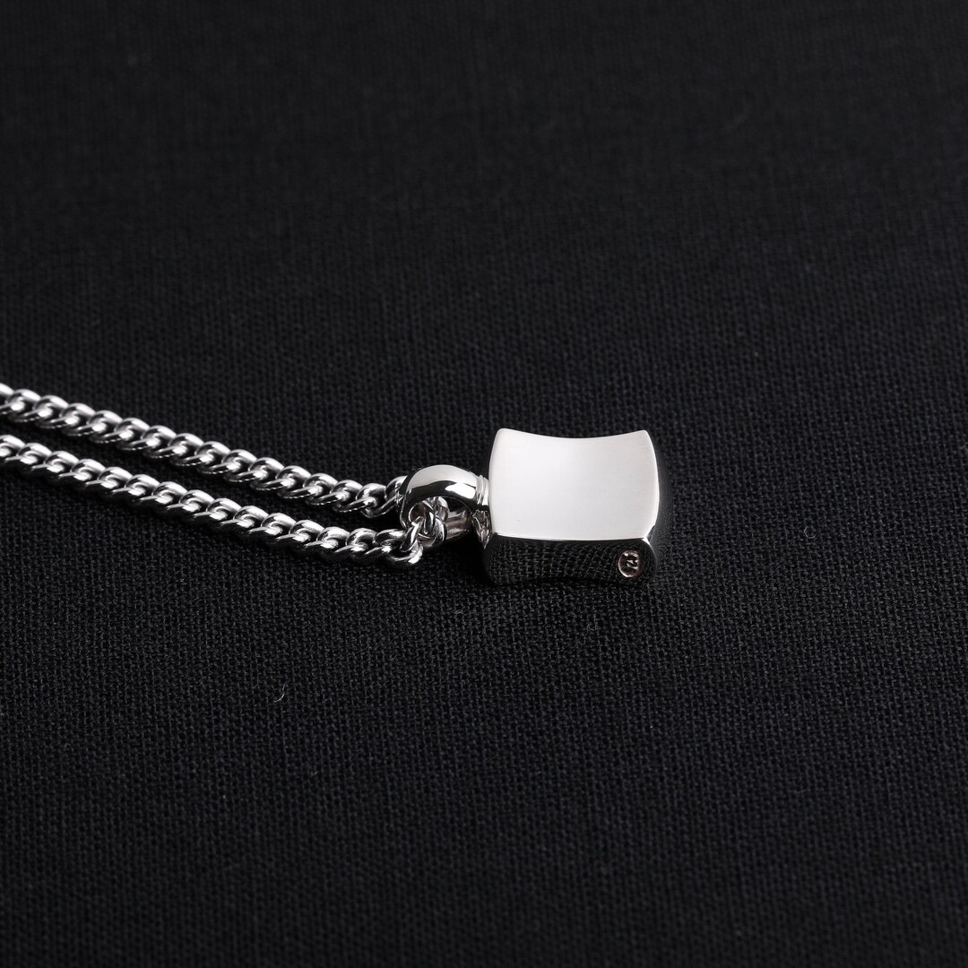 Mens Necklace Cube Pendulum Pendant for Men in Sterling Silver - Etsy