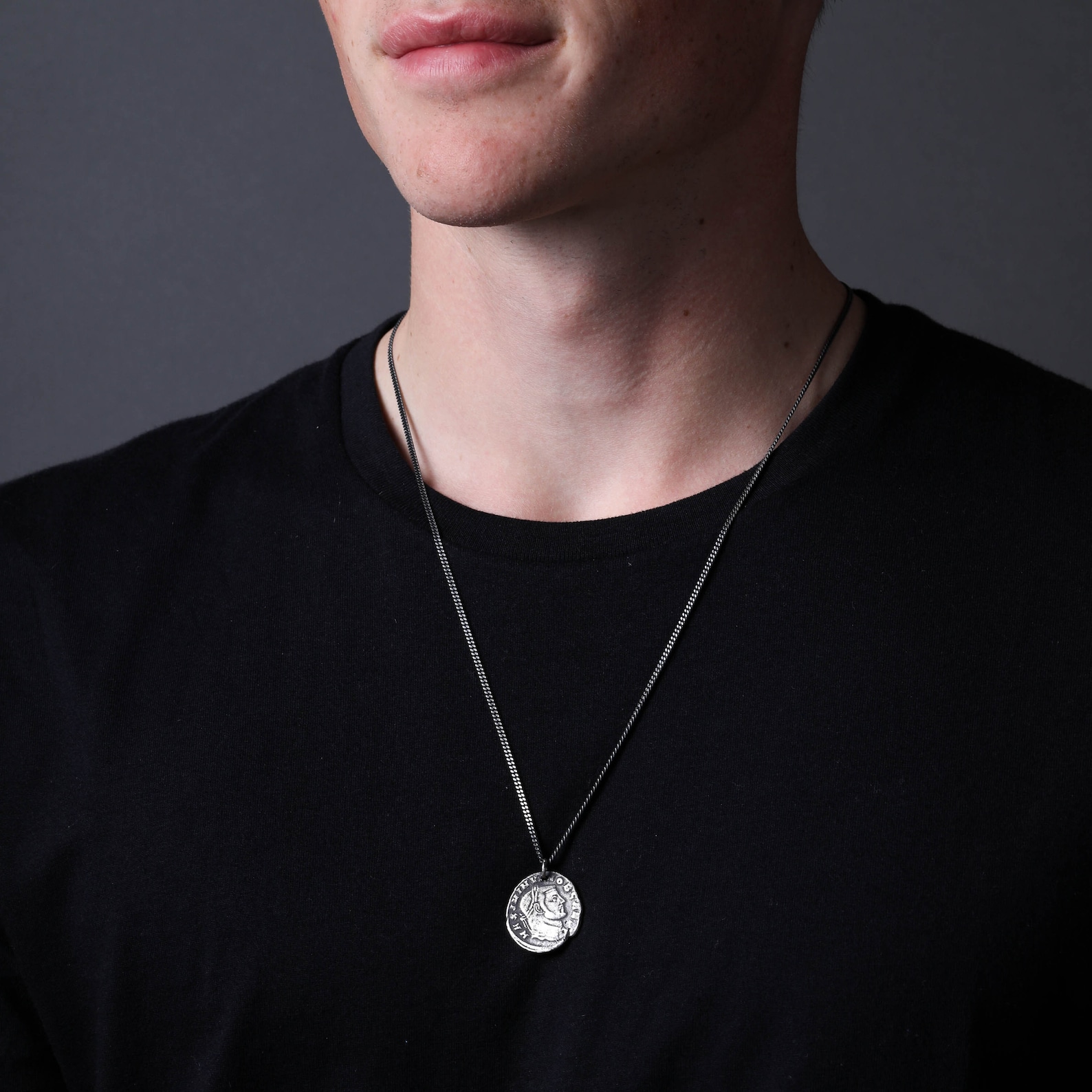 Mens Necklace Roman Coin Replica Antique Pendant for Men in - Etsy
