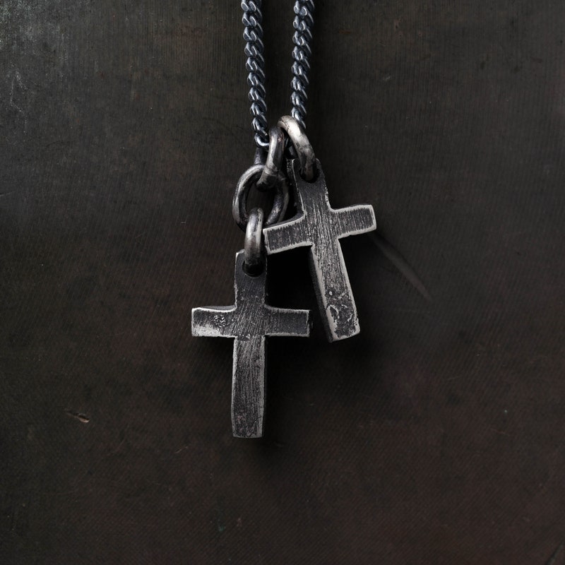 Double Cross Chain Necklace - Etsy