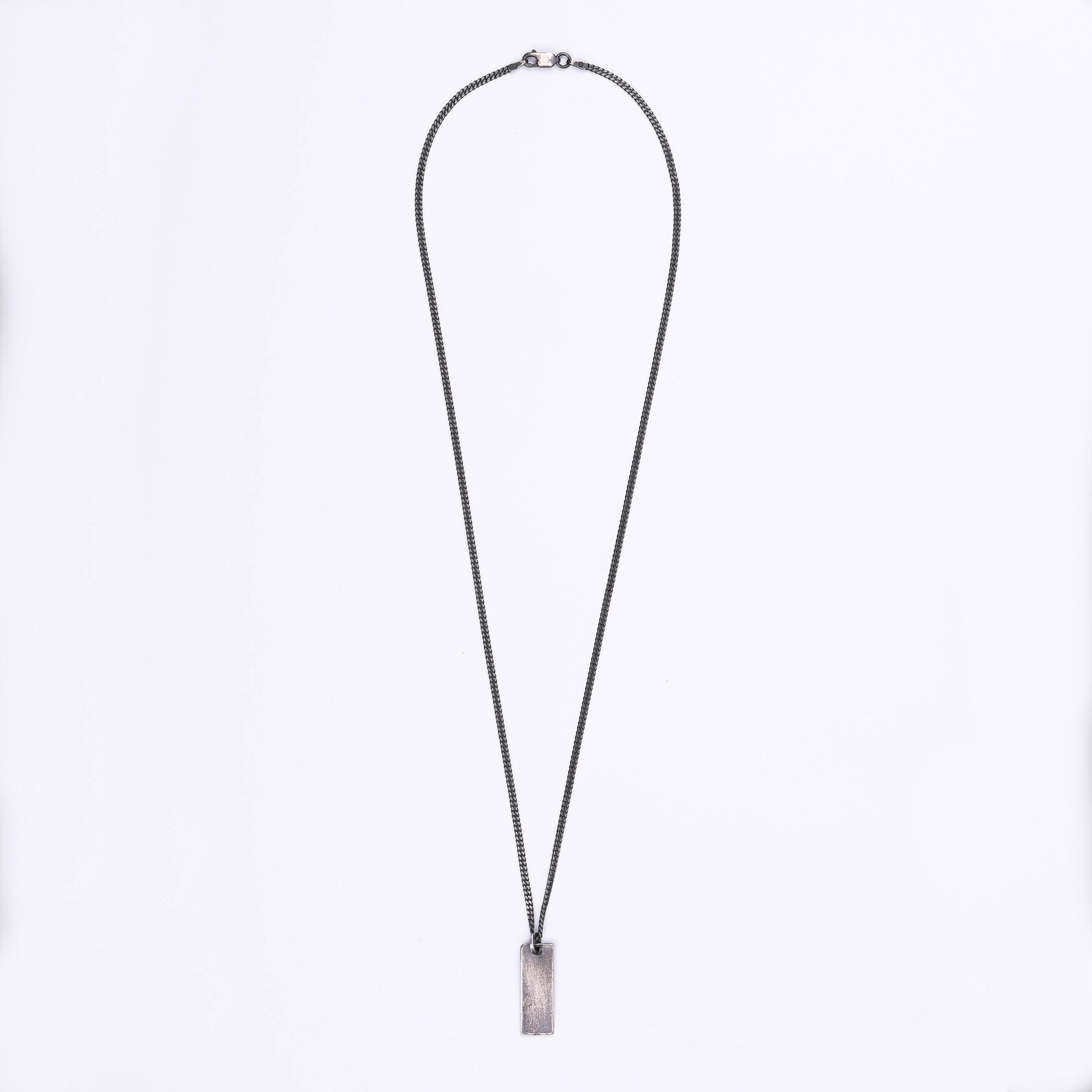 Man Necklace Dog Tag Pendant Handmade in Sterling Silver - Etsy